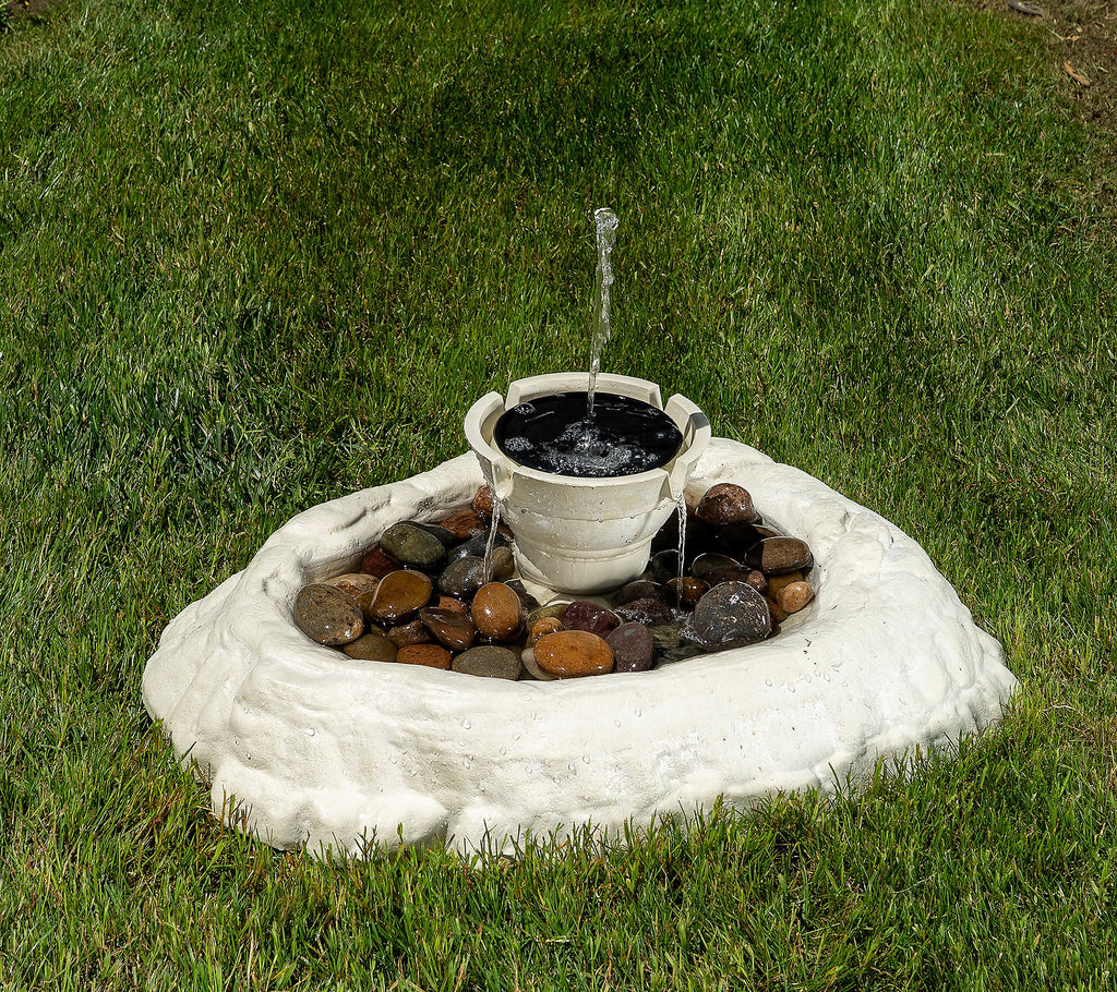 Roccia Cordless Shallow Pond Fountain – Bernini Fountains